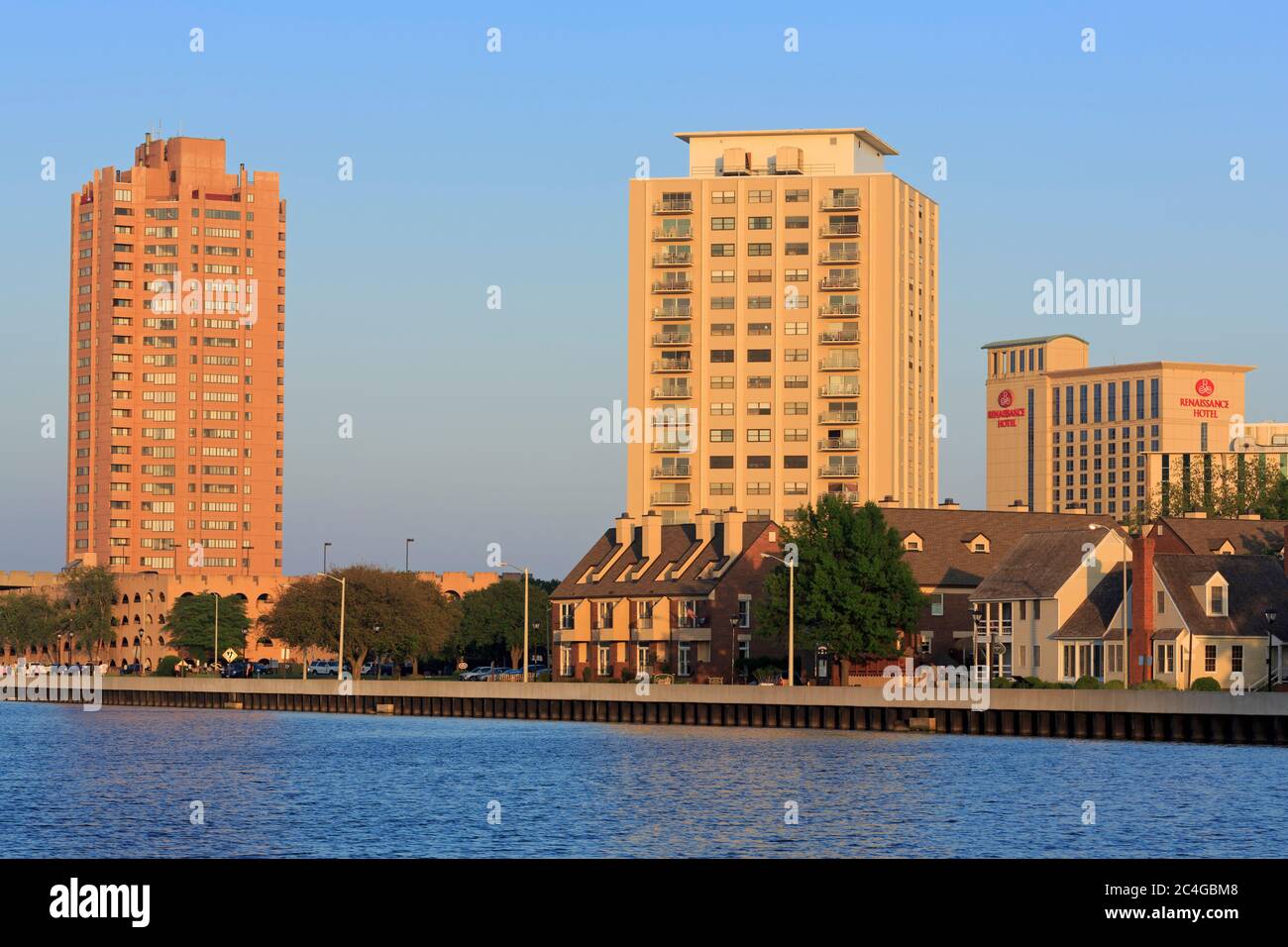 Portsmouth skyline, Norfolk Region, Virginia, USA Stock Photo - Alamy