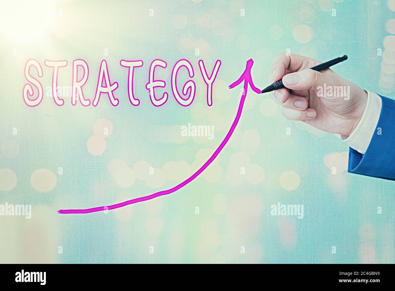 Writing note showing Strategy. Business concept for action plan or ...