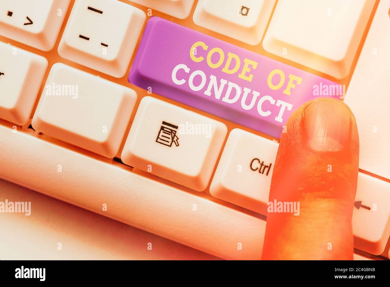 Text sign showing Code Of Conduct. Business photo text set of ...