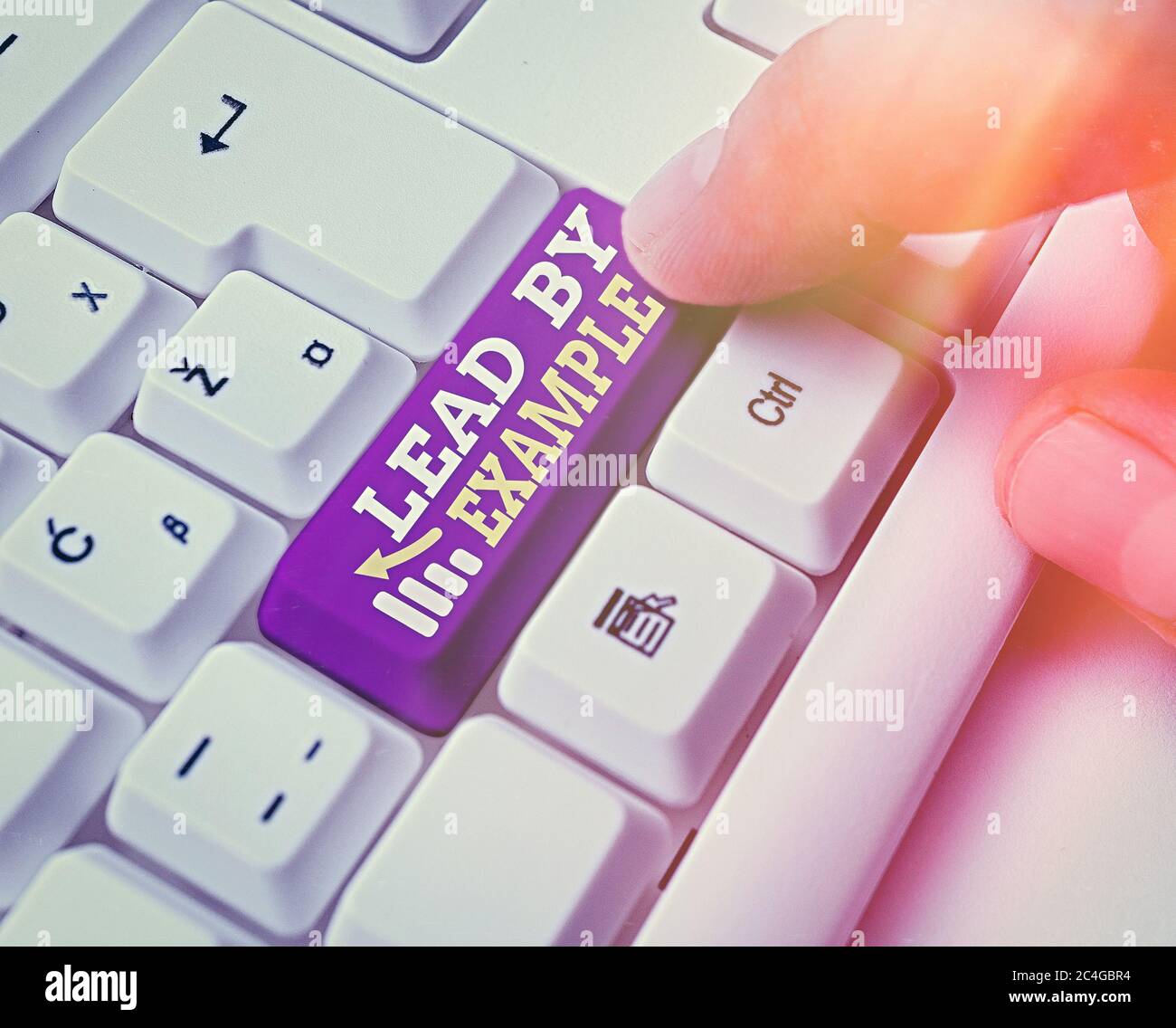 Handwriting text Lead By Example. Conceptual photo Be a role model by ...