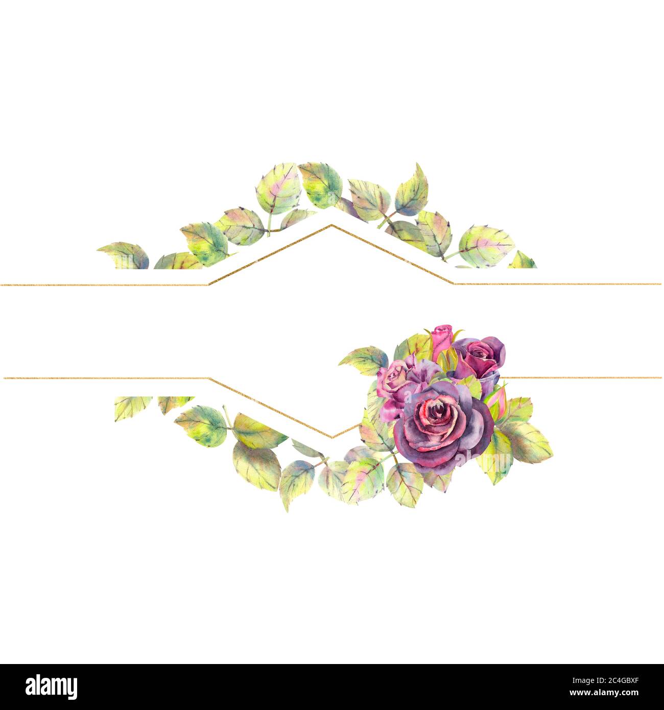 Floral frame horizontal Cut Out Stock Images & Pictures - Alamy
