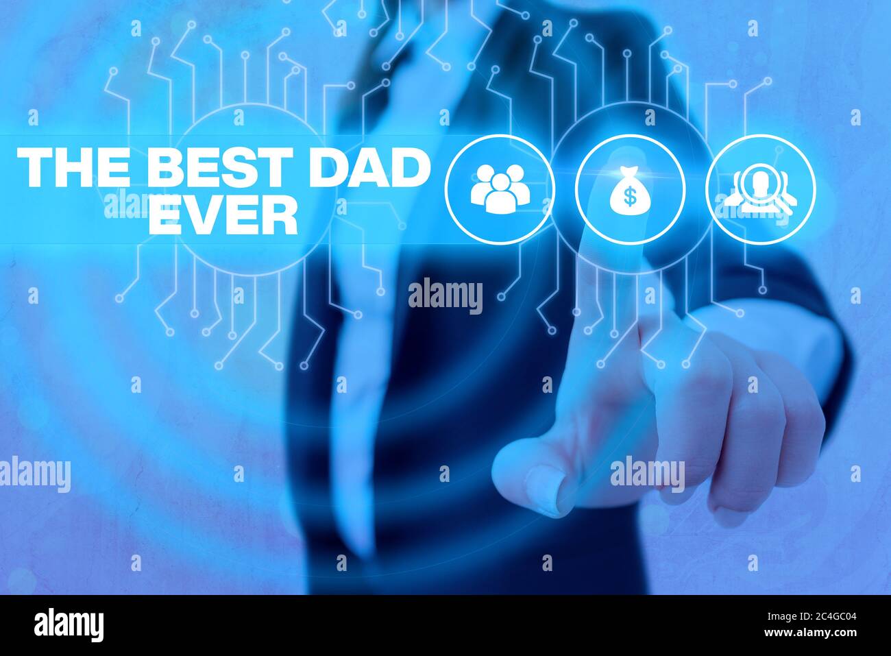 Writing note showing The Best Dad Ever. Business concept for used to ...