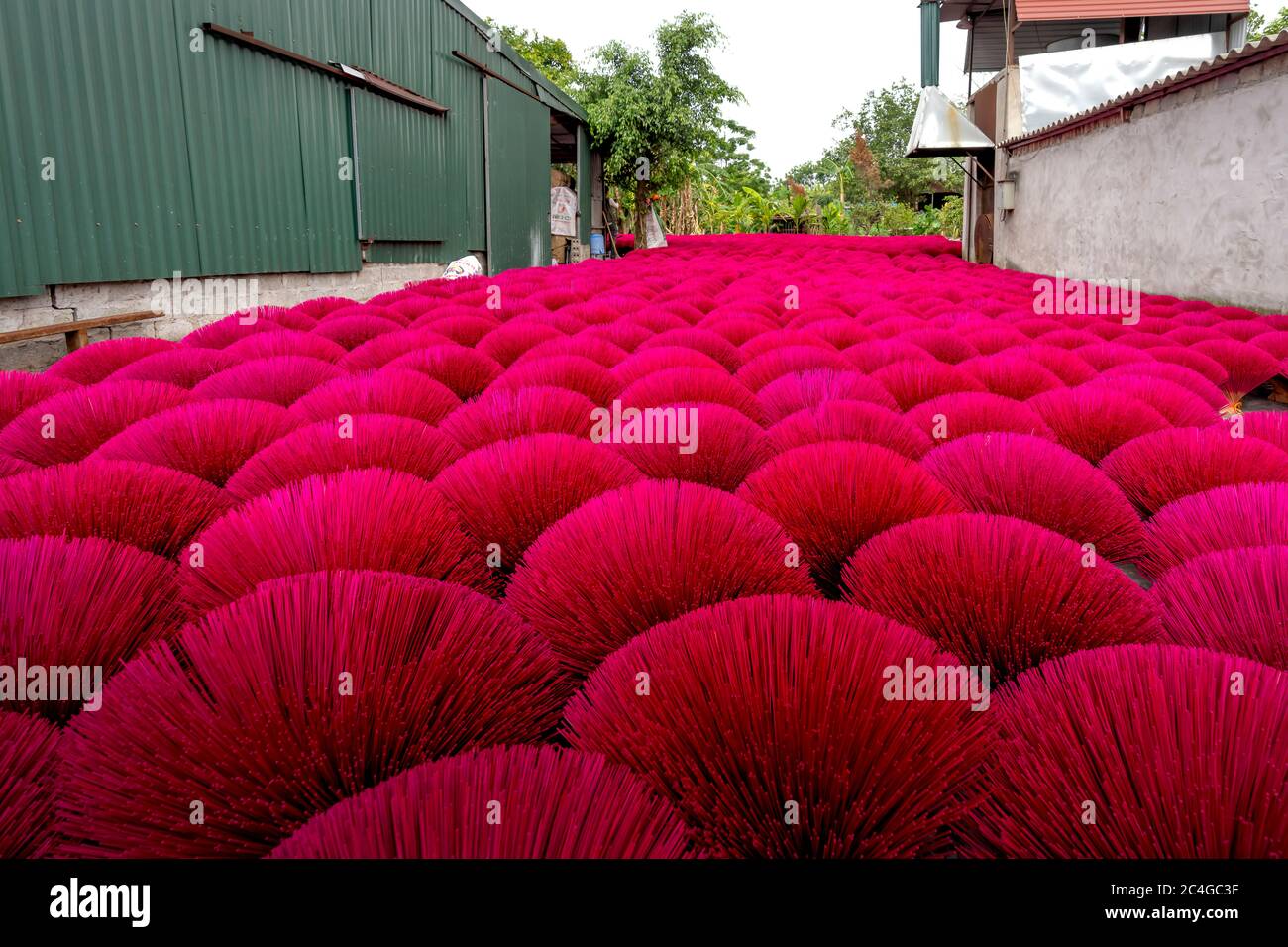 Traditional incense making village Ung Hoa, Hanoi, Vietnam - May 26 ...