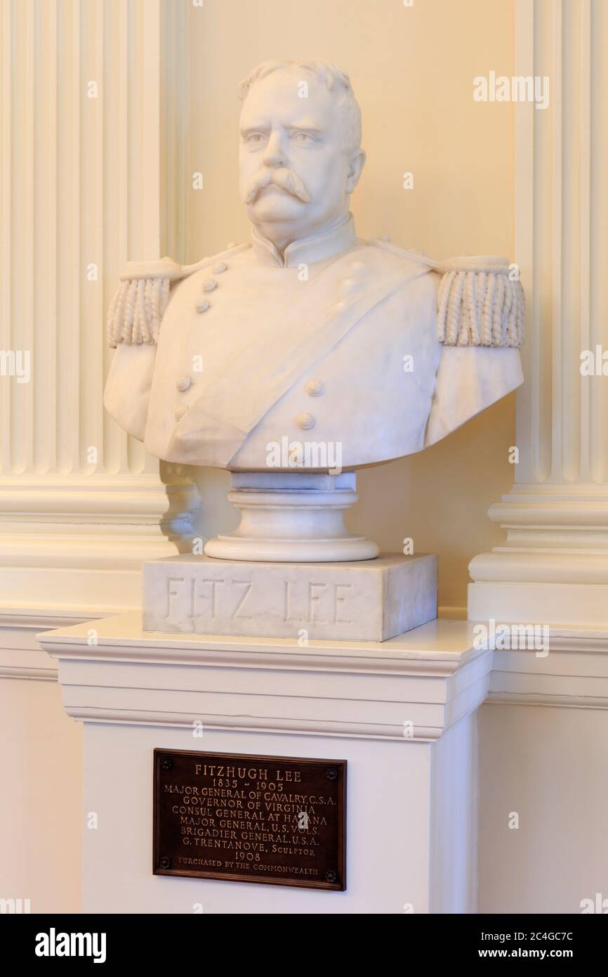 Fitz Lee bust, Old House Chamber, State Capitol Building, Richmond ...