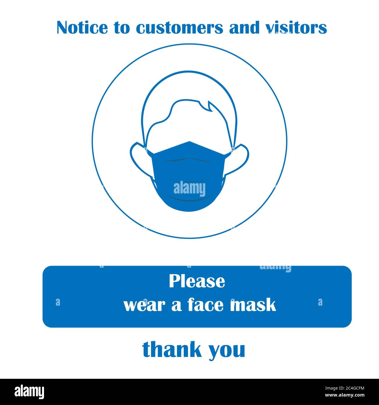 Wear face mask sign hi-res stock photography and images - Alamy
