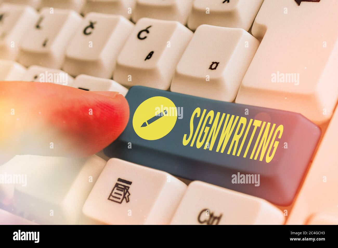 Writing note showing Signwriting. Business concept for any type of ...