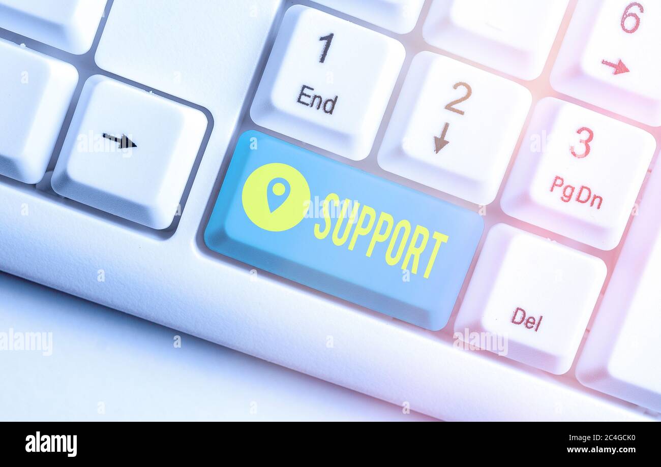 Word writing text Support. Business photo showcasing maintain, sustain ...