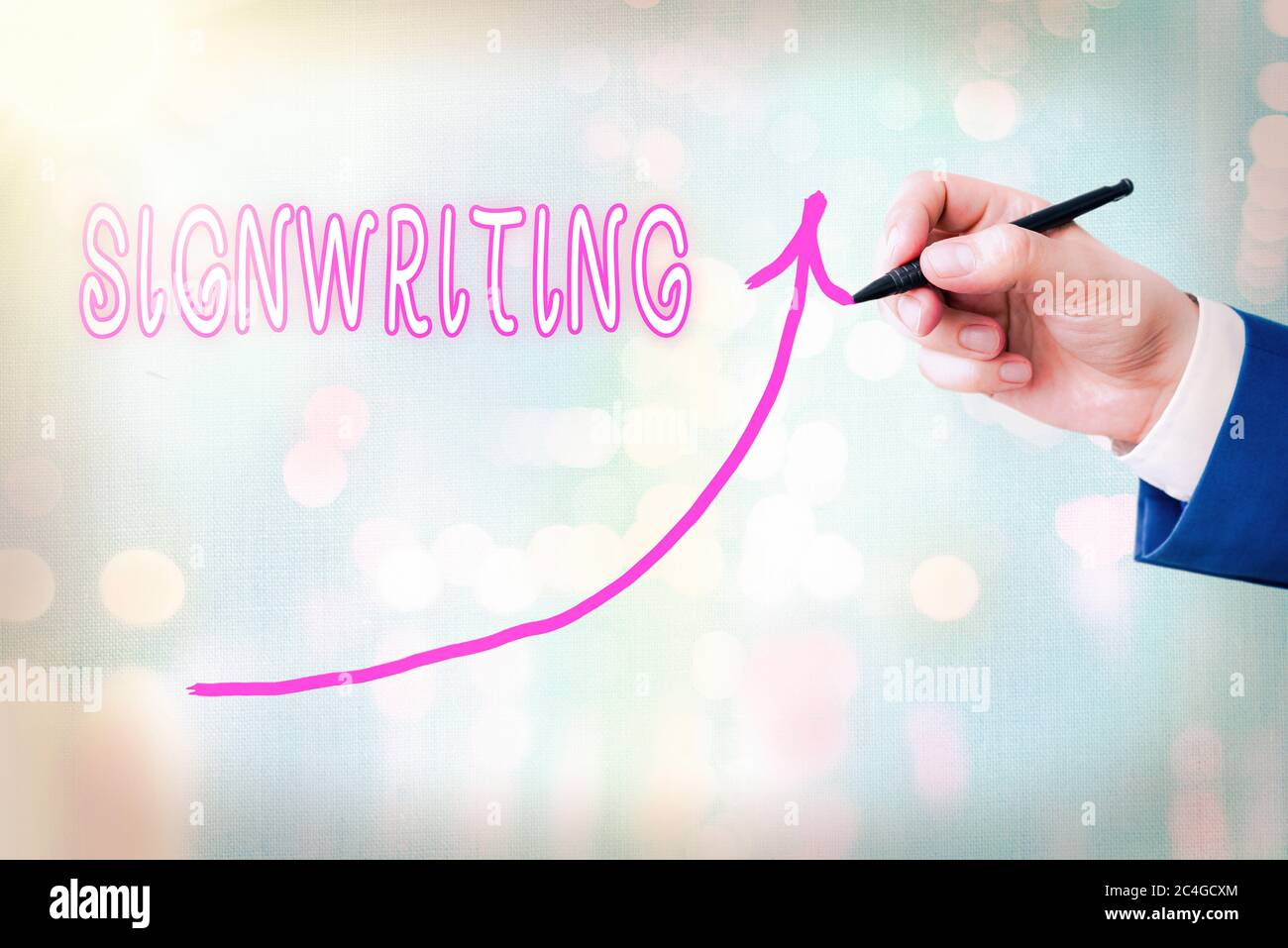 Writing note showing Signwriting. Business concept for any type of ...