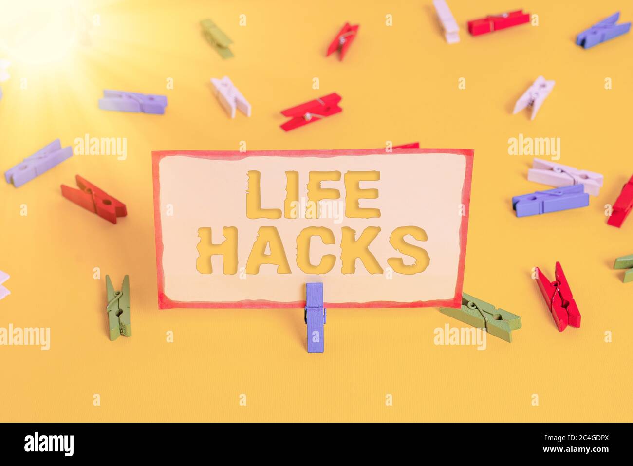 Conceptual hand writing showing Life Hacks. Concept meaning strategy or ...