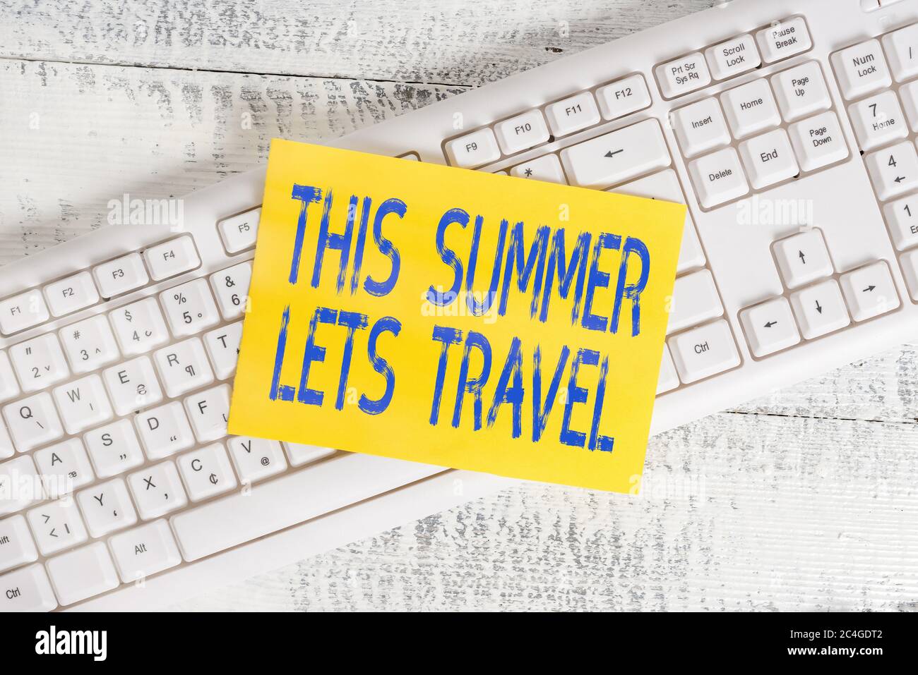 Handwriting text This Summer Lets Travel. Conceptual photo trip journey ...