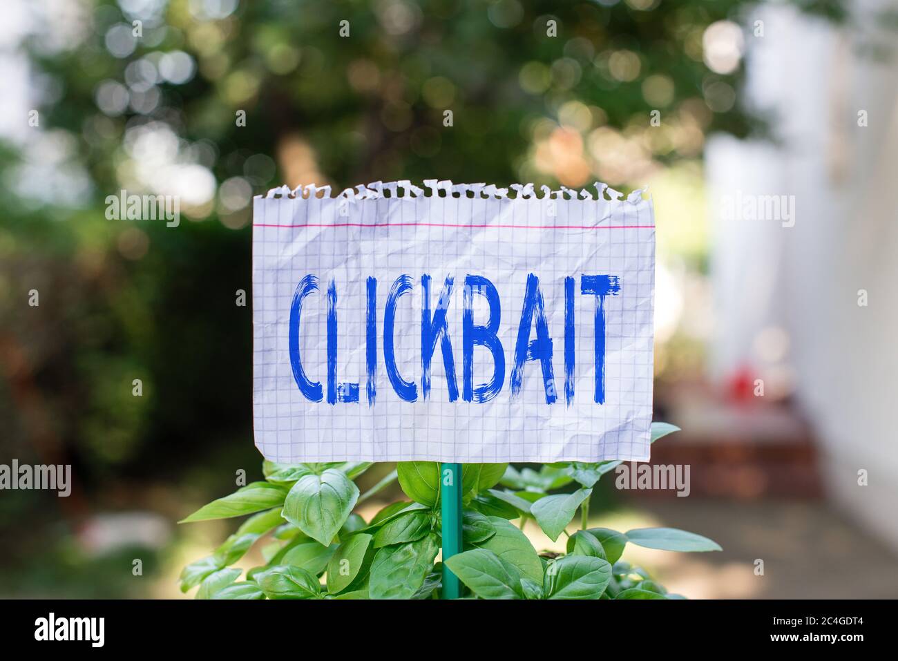 Handwriting text Clickbait. Conceptual photo the main purpose is to ...