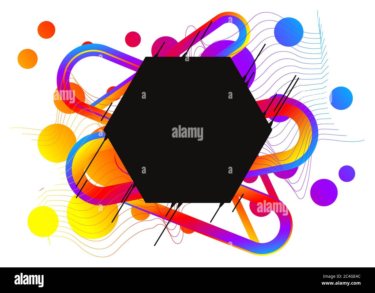 Trendy Modern Colored Poster Abstract Background Composition Of Geometric Shapes And Splash