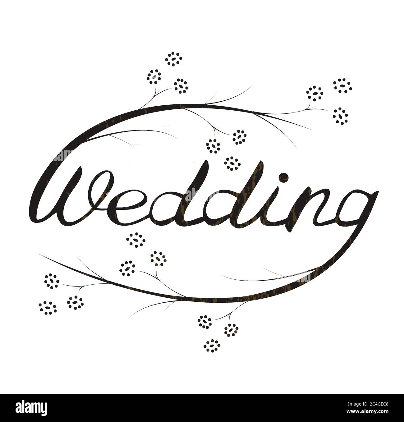 Married hand lettering design Cut Out Stock Images & Pictures - Alamy