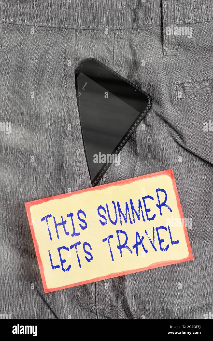 Handwriting text writing This Summer Lets Travel. Conceptual photo trip ...