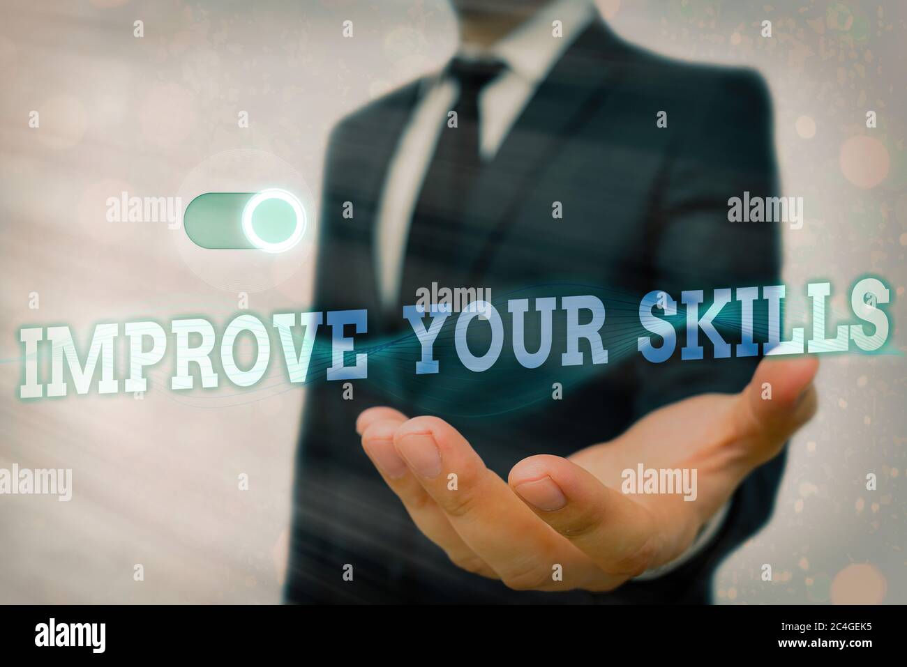 Text sign showing Improve Your Skills. Business photo text Learn ...