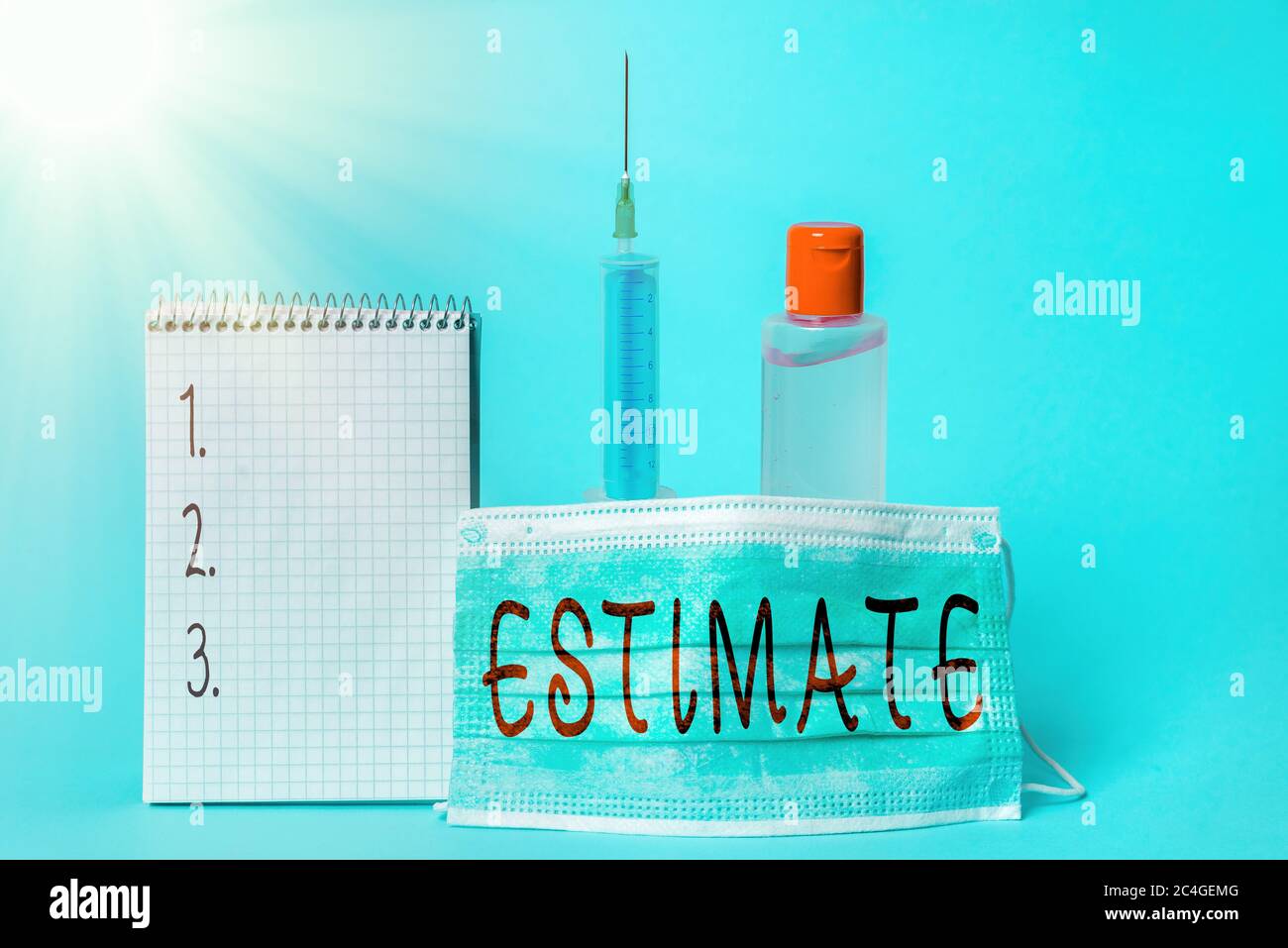 Conceptual hand writing showing Estimate. Concept meaning calculate or ...