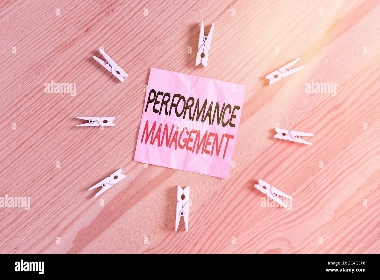Writing note showing Performance Management. Business concept for ongoing process of ...