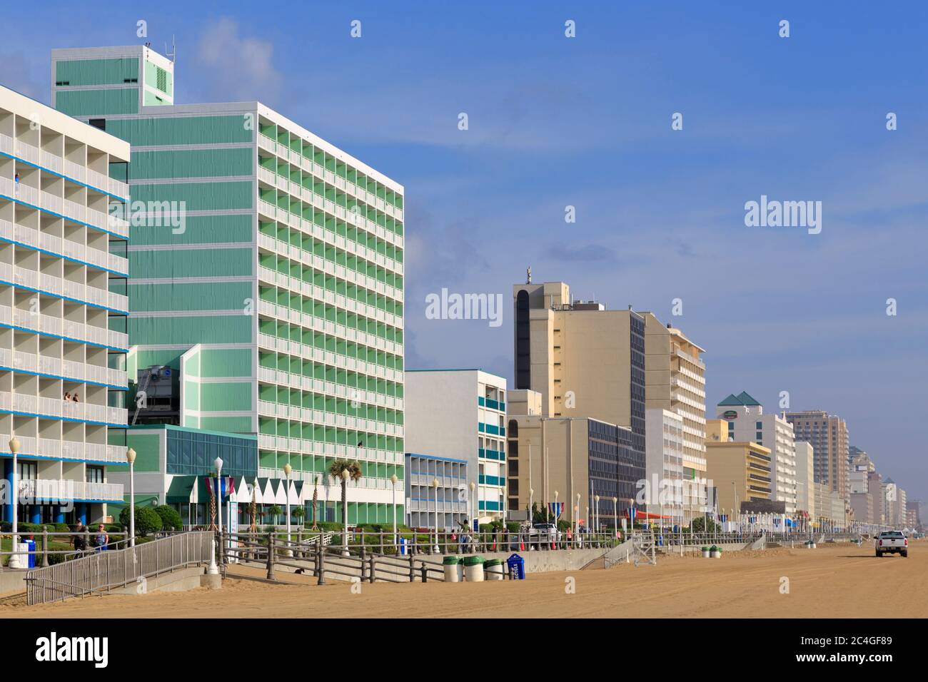 Hotels on the Boardwalk, Virginia Beach, Virginia, USA Stock Photo - Alamy