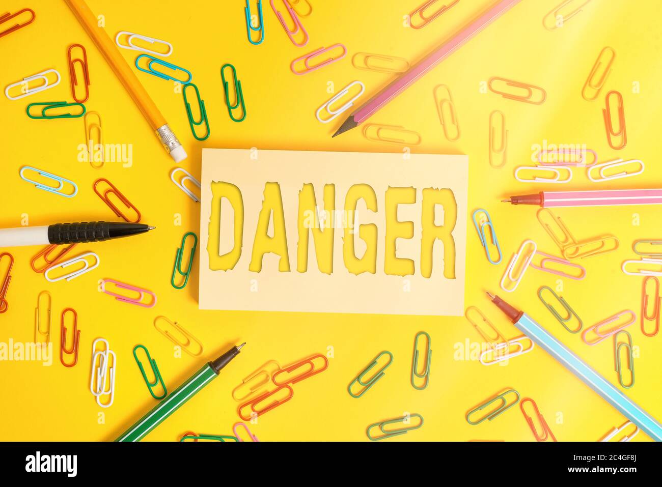 Conceptual hand writing showing Danger. Concept meaning general word ...