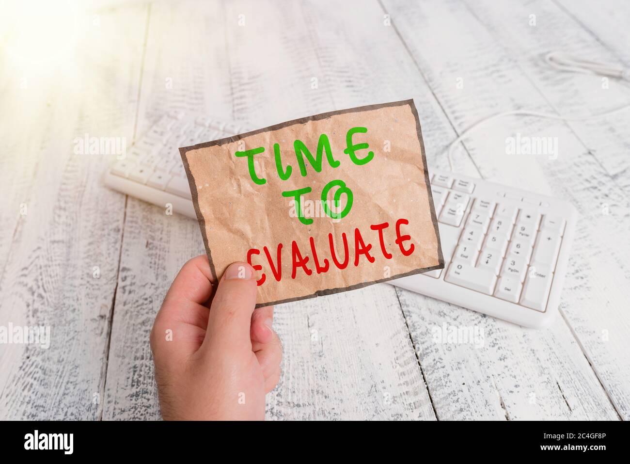 Conceptual hand writing showing Time To Evaluate. Concept meaning ...