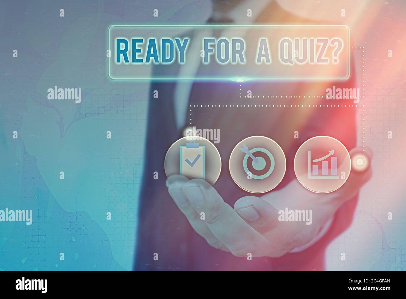 Writing note showing Ready For A Quiz Question. Business concept for ...