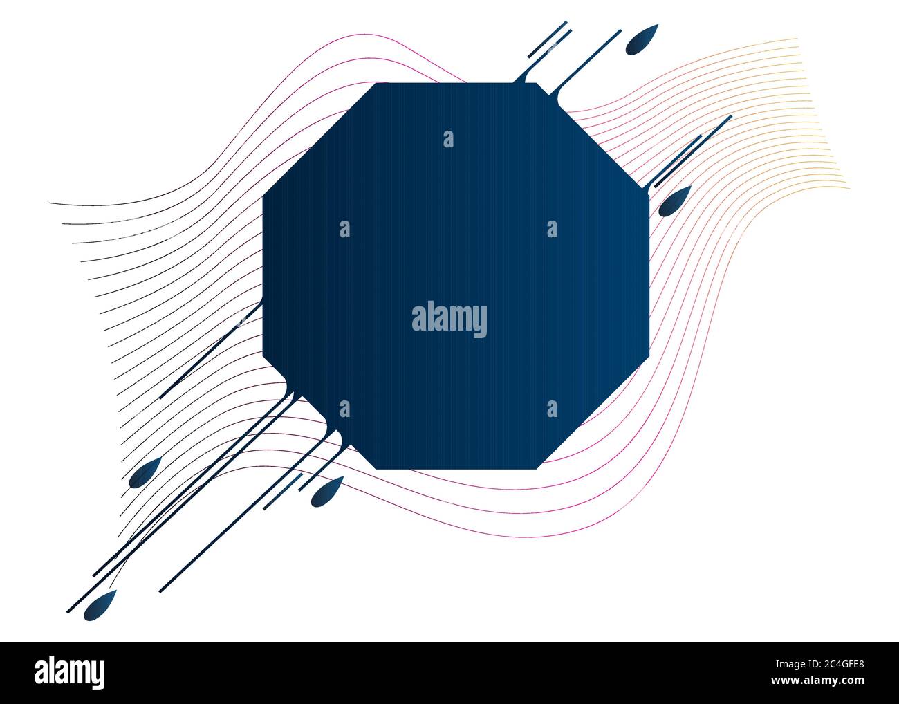 Trendy Modern Colored Poster Abstract Background Composition Of Geometric Shapes And Splash