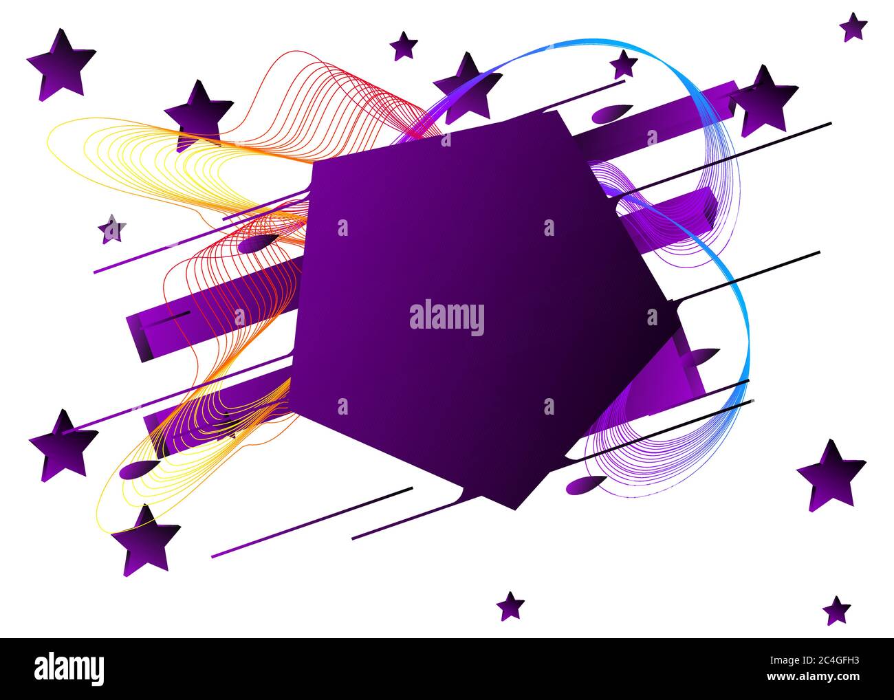 Trendy Modern Colored Poster Abstract Background Composition Of Geometric Shapes And Splash