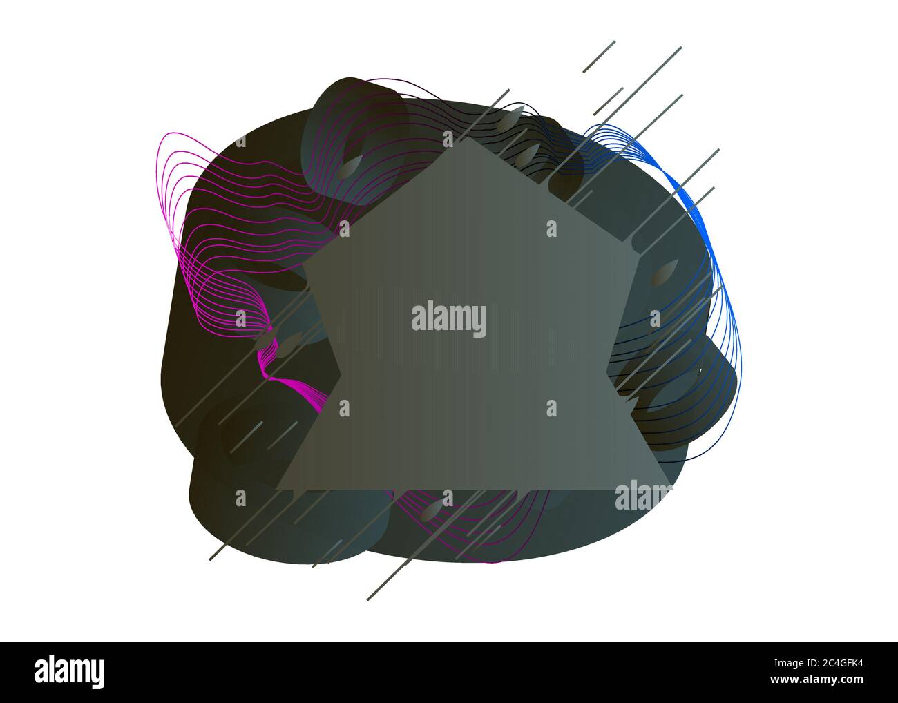 Trendy Modern Colored Poster Abstract Background Composition Of Geometric Shapes And Splash