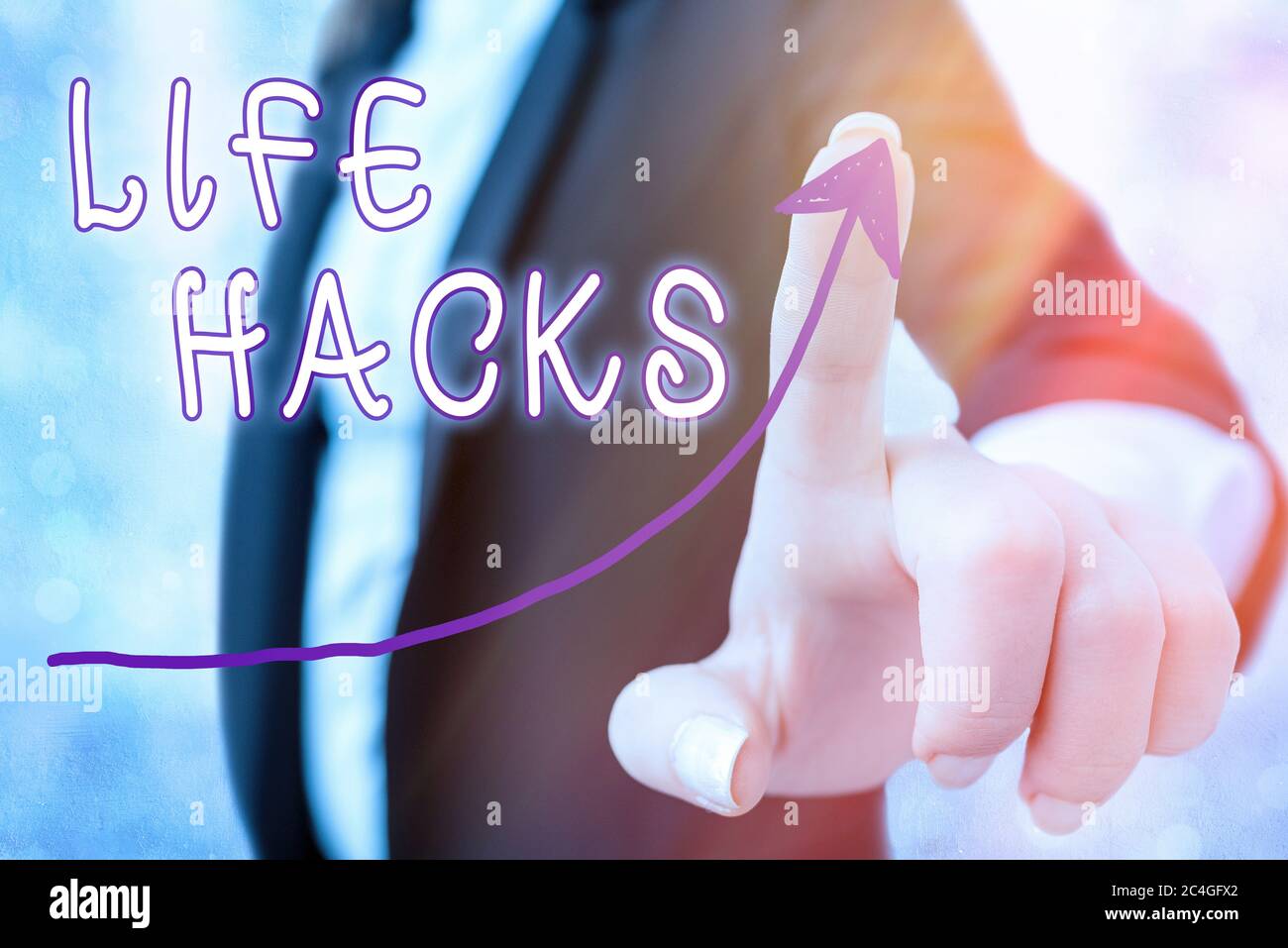 Writing note showing Life Hacks. Business concept for strategy or ...