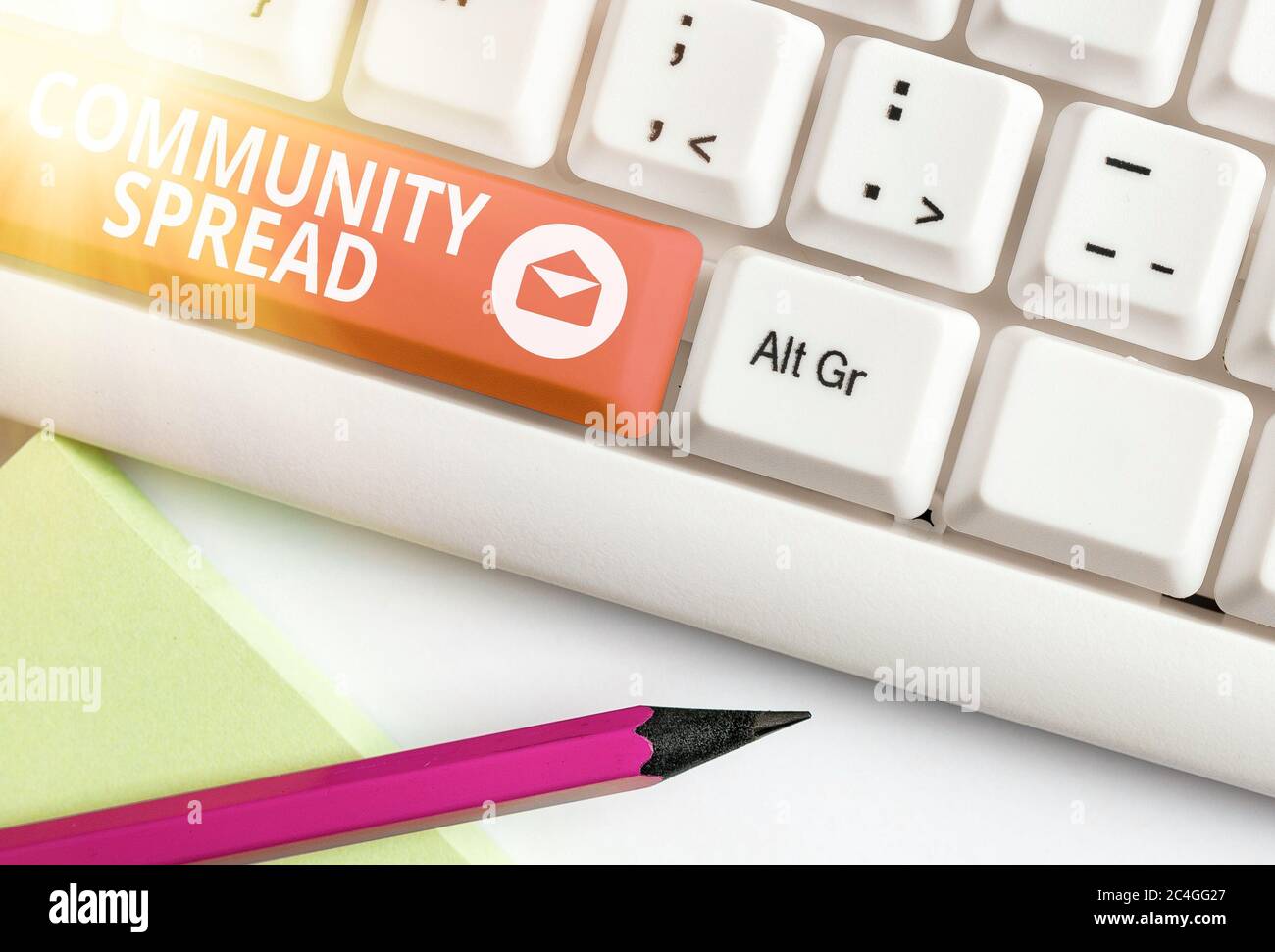 Conceptual hand writing showing Community Spread. Concept meaning ...