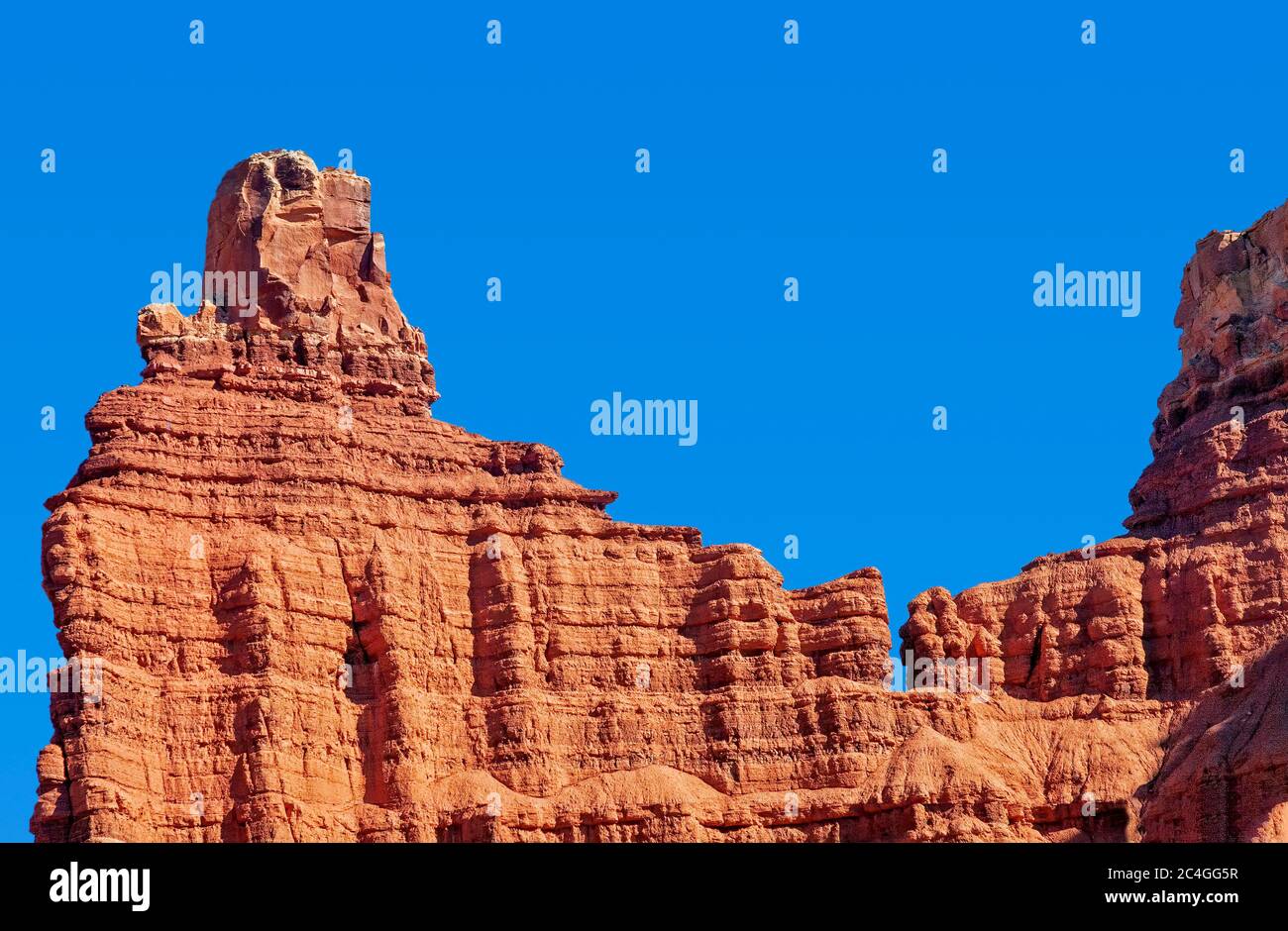 Closeup of one of the Giant Twin Rocks of Capitol Reef National Park in ...