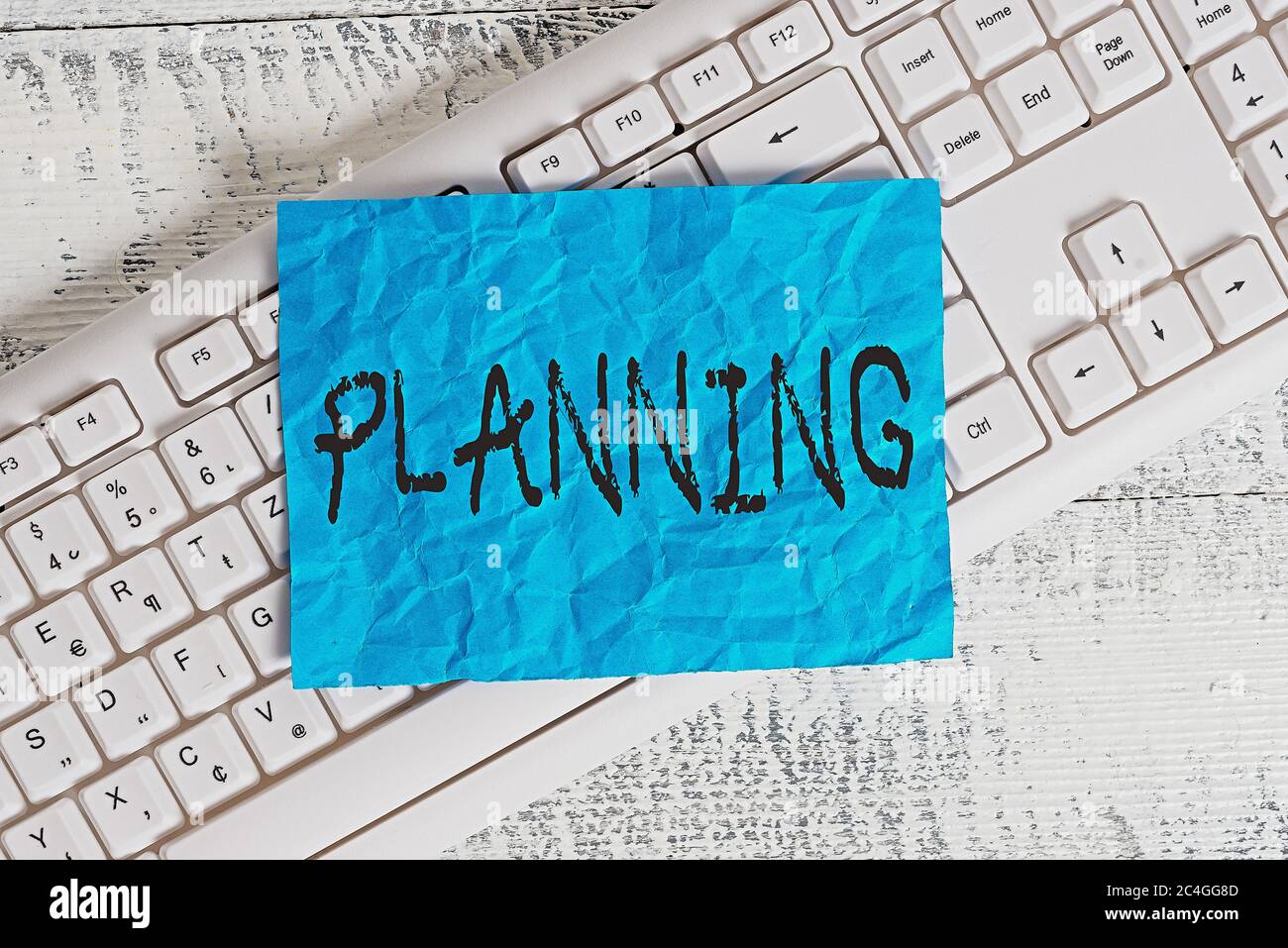 Text sign showing Planning. Business photo text achieving desired ...