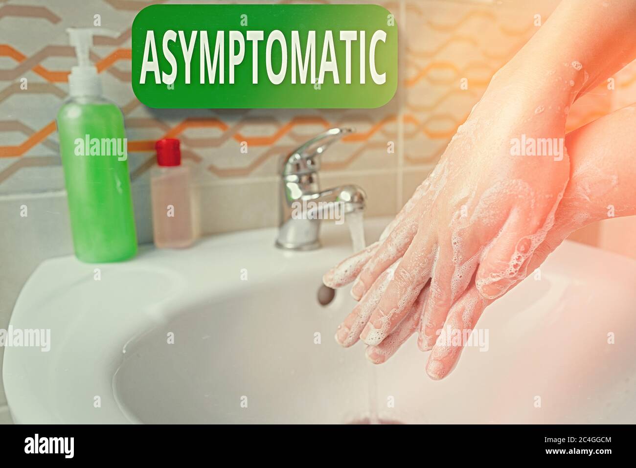 Word writing text Asymptomatic. Business photo showcasing a condition ...