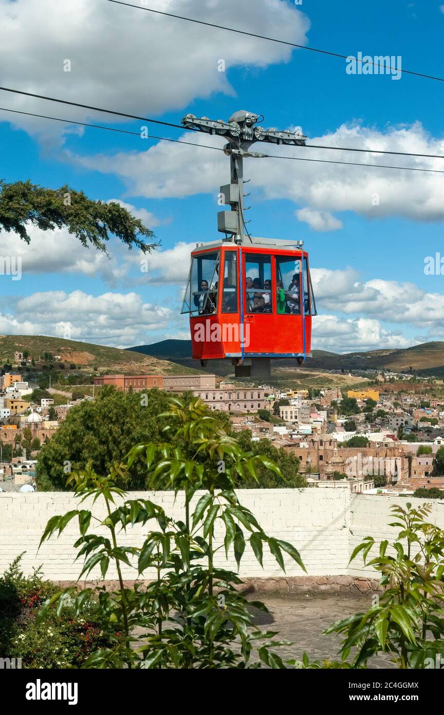 Zacatecas, Mexico - October 27, 2006: The only cable-car system in the ...