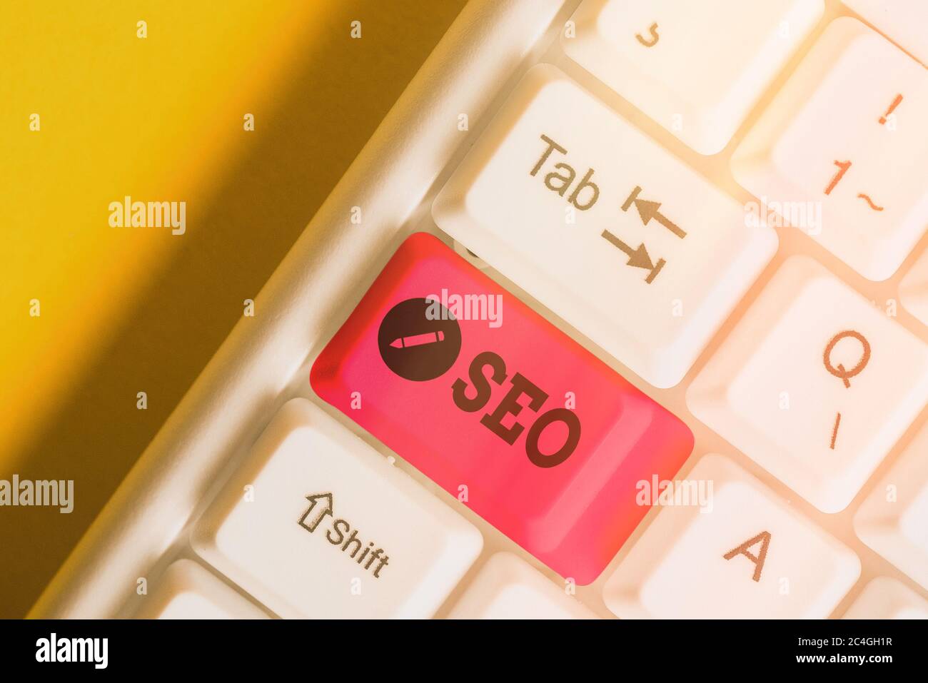 Text sign showing Seo. Business photo text search engine optimization ...