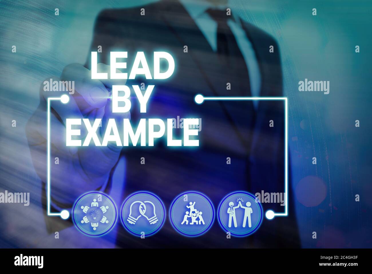 Writing note showing Lead By Example. Business concept for Be a role ...