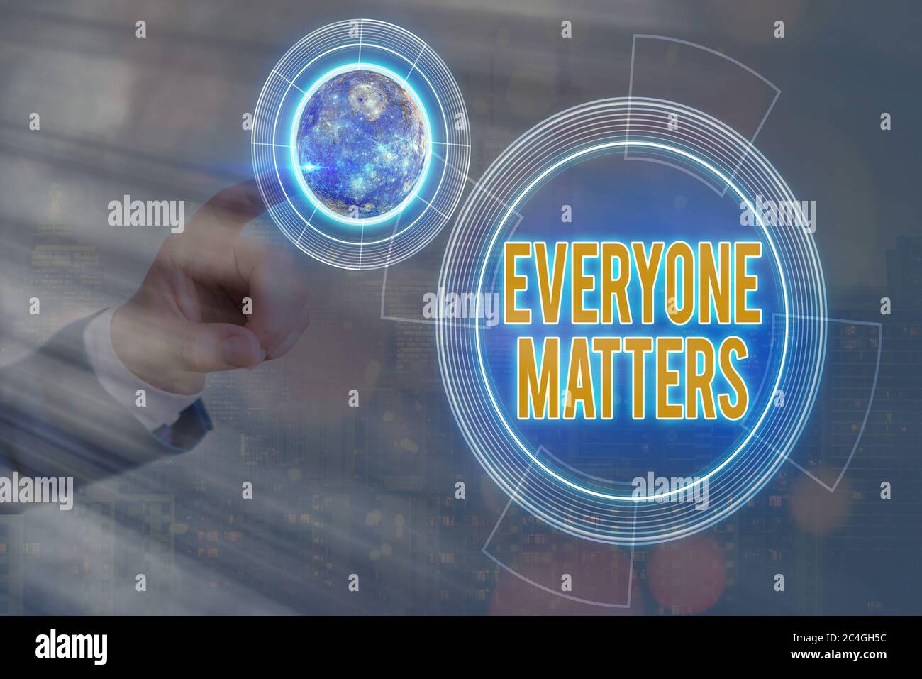 Conceptual hand writing showing Everyone Matters. Concept meaning listen to all the voices at ...