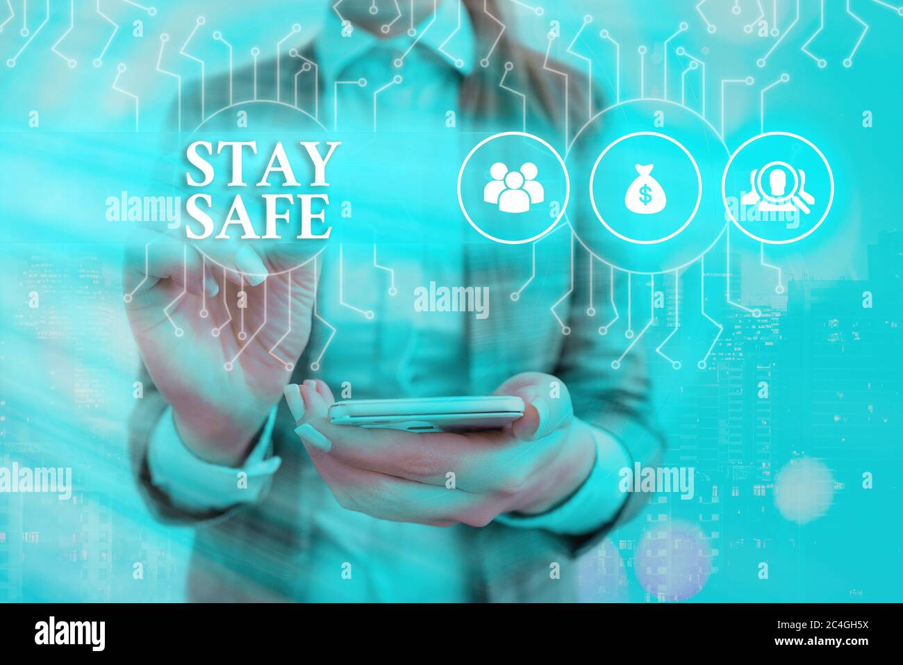 Text sign showing Stay Safe. Business photo text secure from threat of ... Text sign showing Stay Safe. Business photo text secure from threat of ...