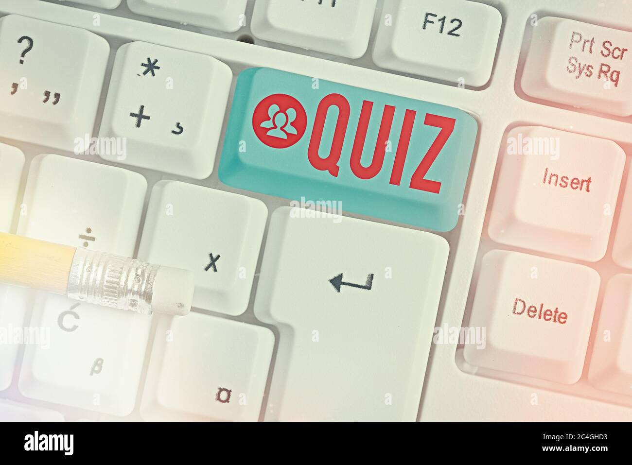 Handwriting text writing Quiz. Conceptual photo form of game in which ...