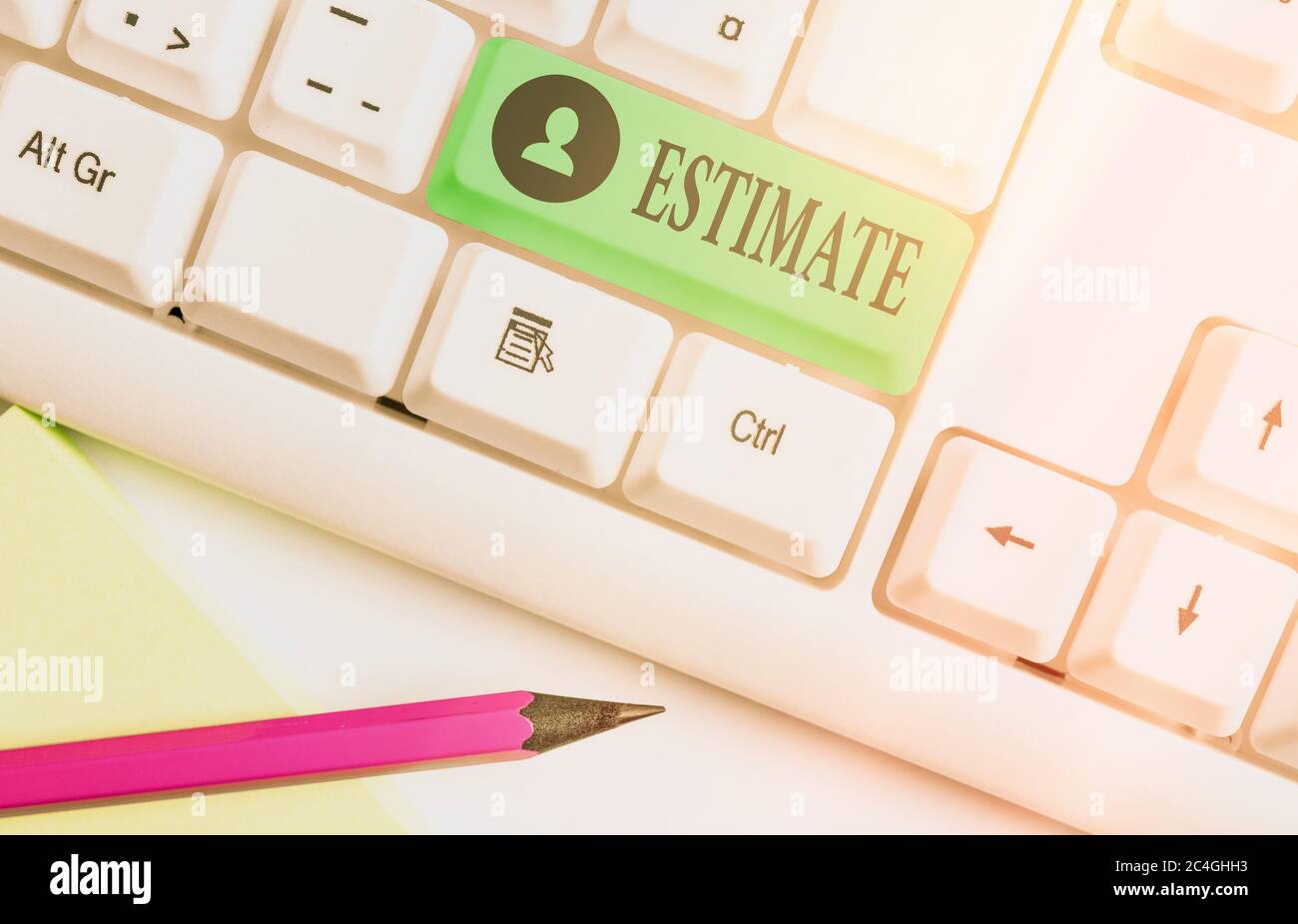 Word writing text Estimate. Business photo showcasing calculate or ...