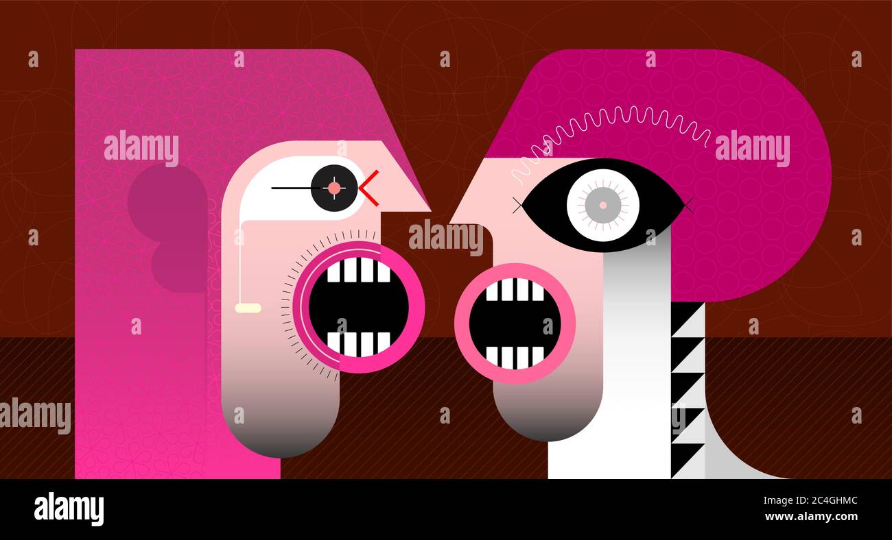 Two people talking other Stock Vector Images - Alamy
