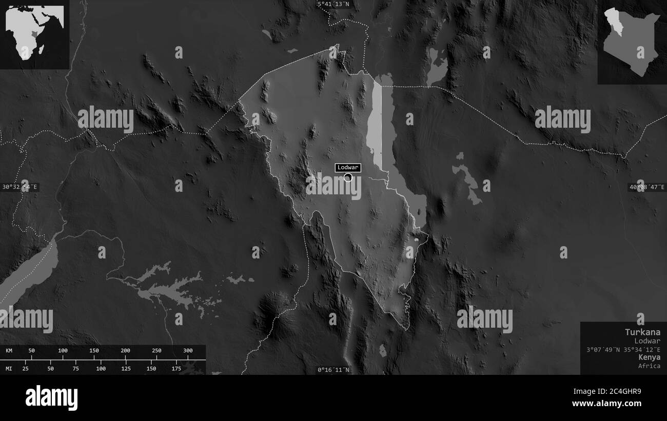 Turkana county map Black and White Stock Photos & Images - Alamy