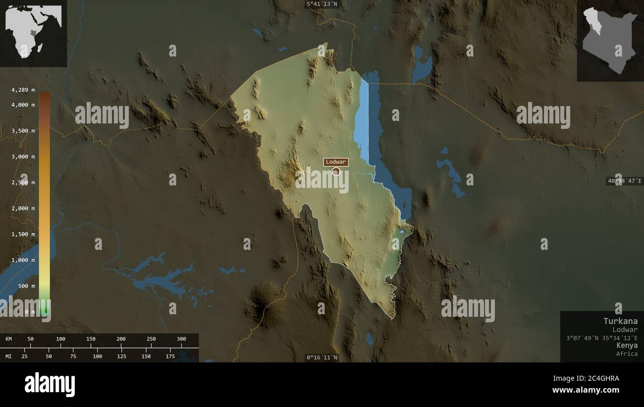 Turkana county map hi-res stock photography and images - Alamy