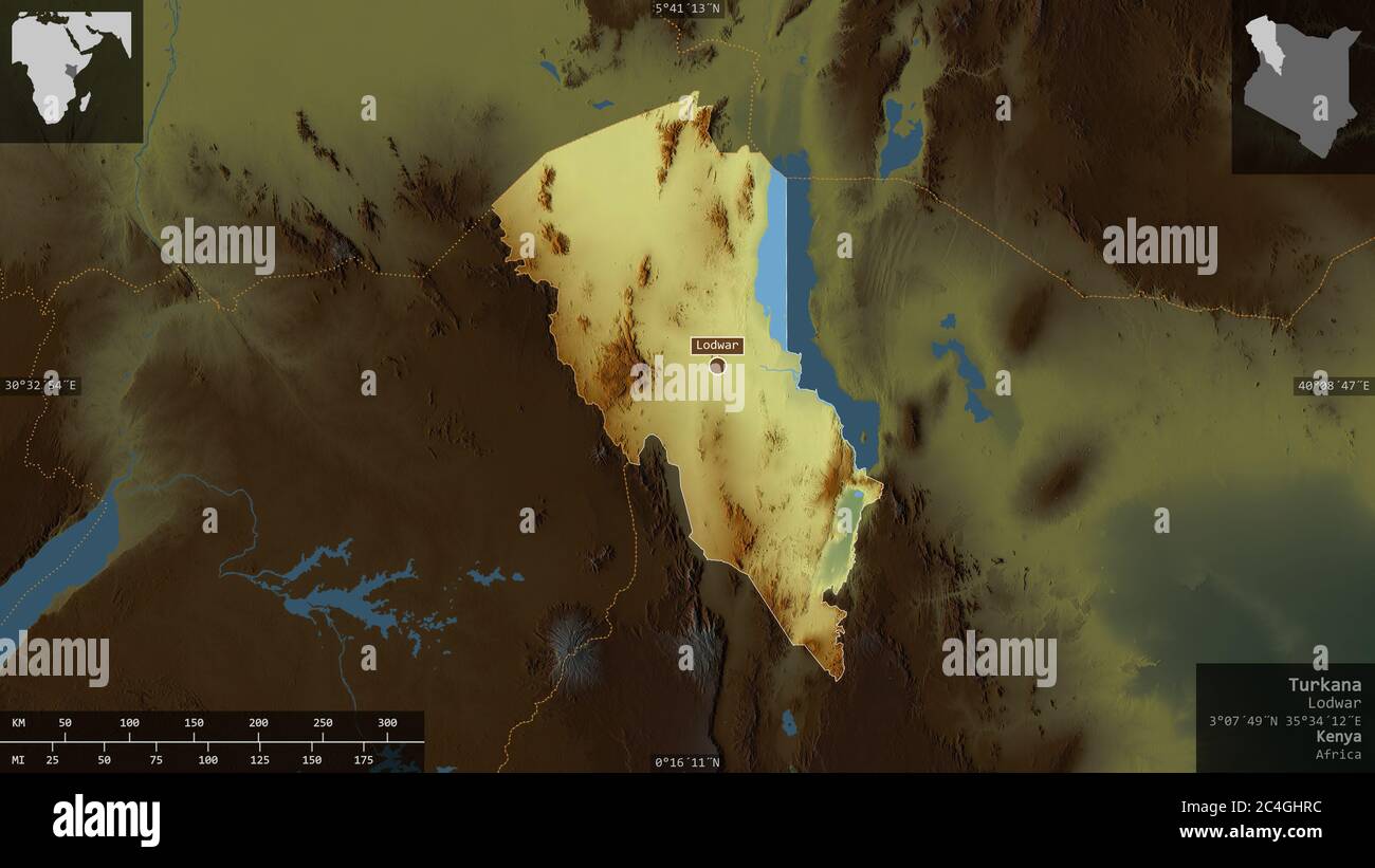 Turkana county map hi-res stock photography and images - Alamy