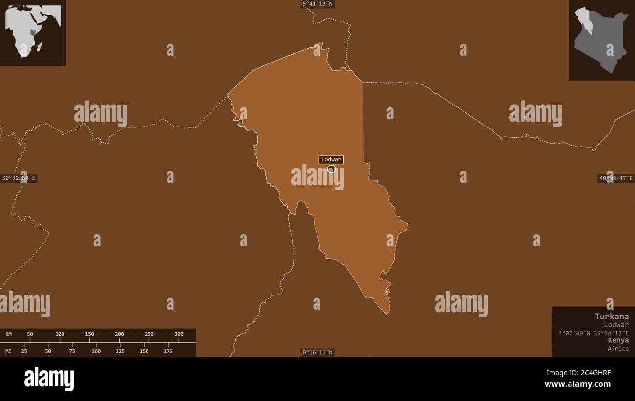 Turkana county map hi-res stock photography and images - Alamy