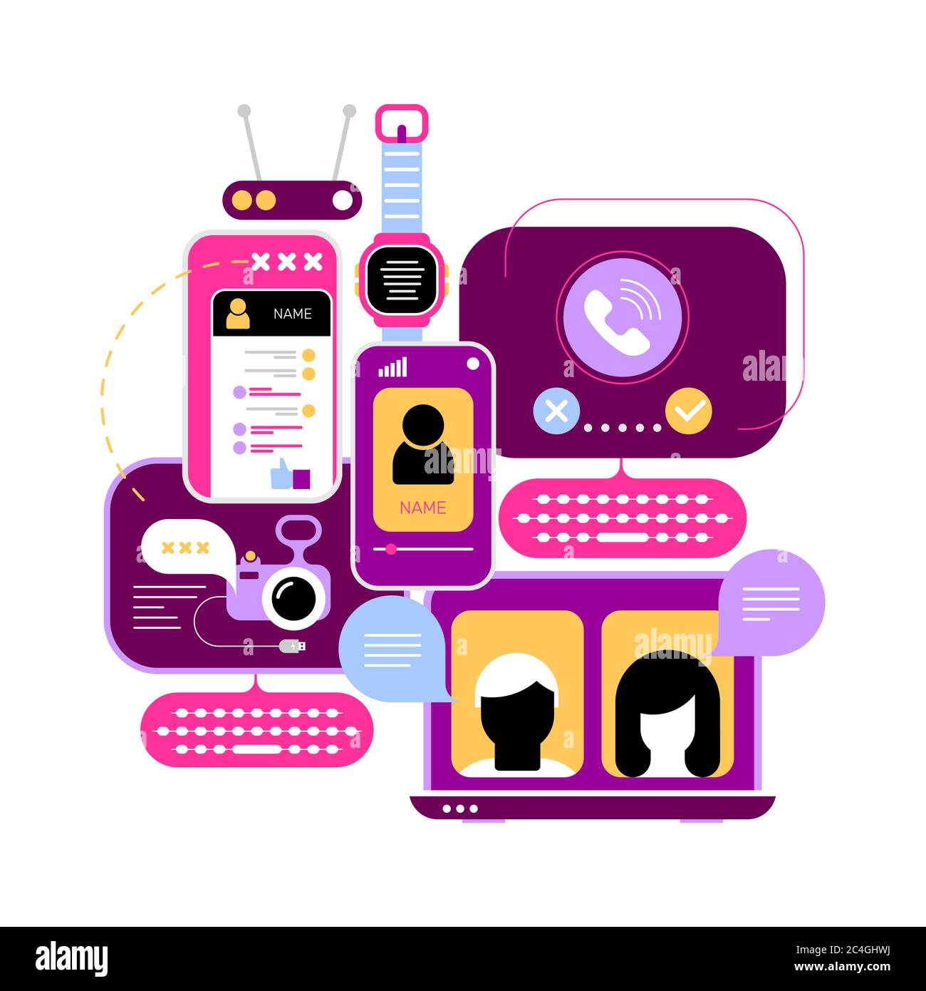 Faceless vector hi-res stock photography and images - Alamy