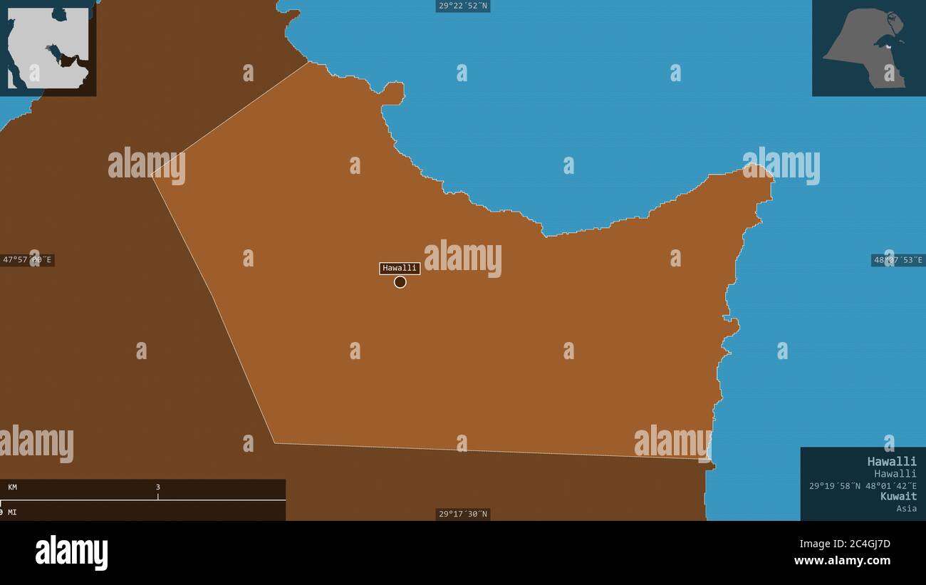 Kuwait map zoom border pattern hi-res stock photography and images - Alamy