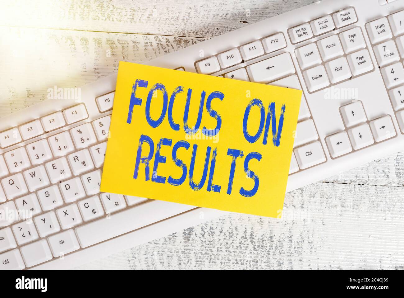 Handwriting text Focus On Results. Conceptual photo concentration on ...