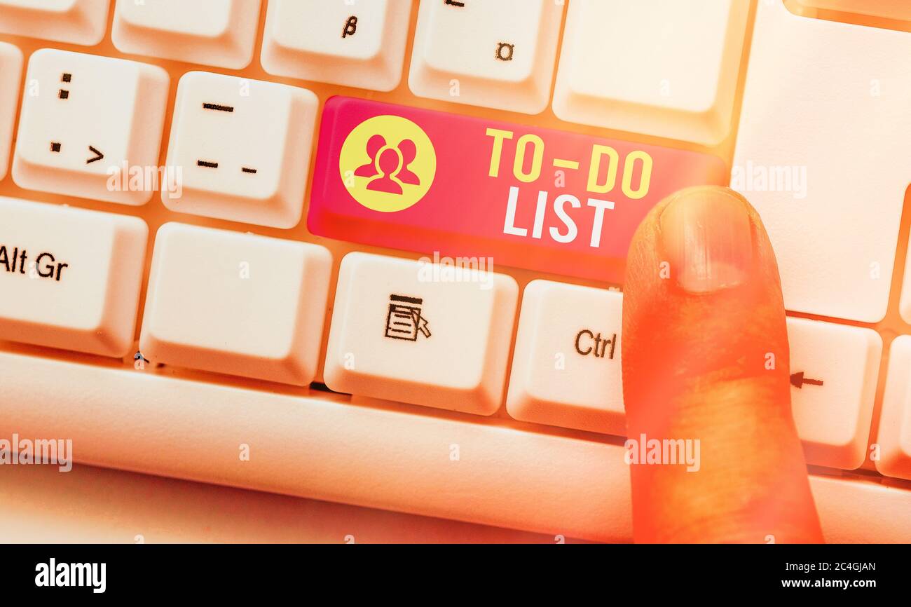 Word writing text To do List. Business photo showcasing a list of tasks ...