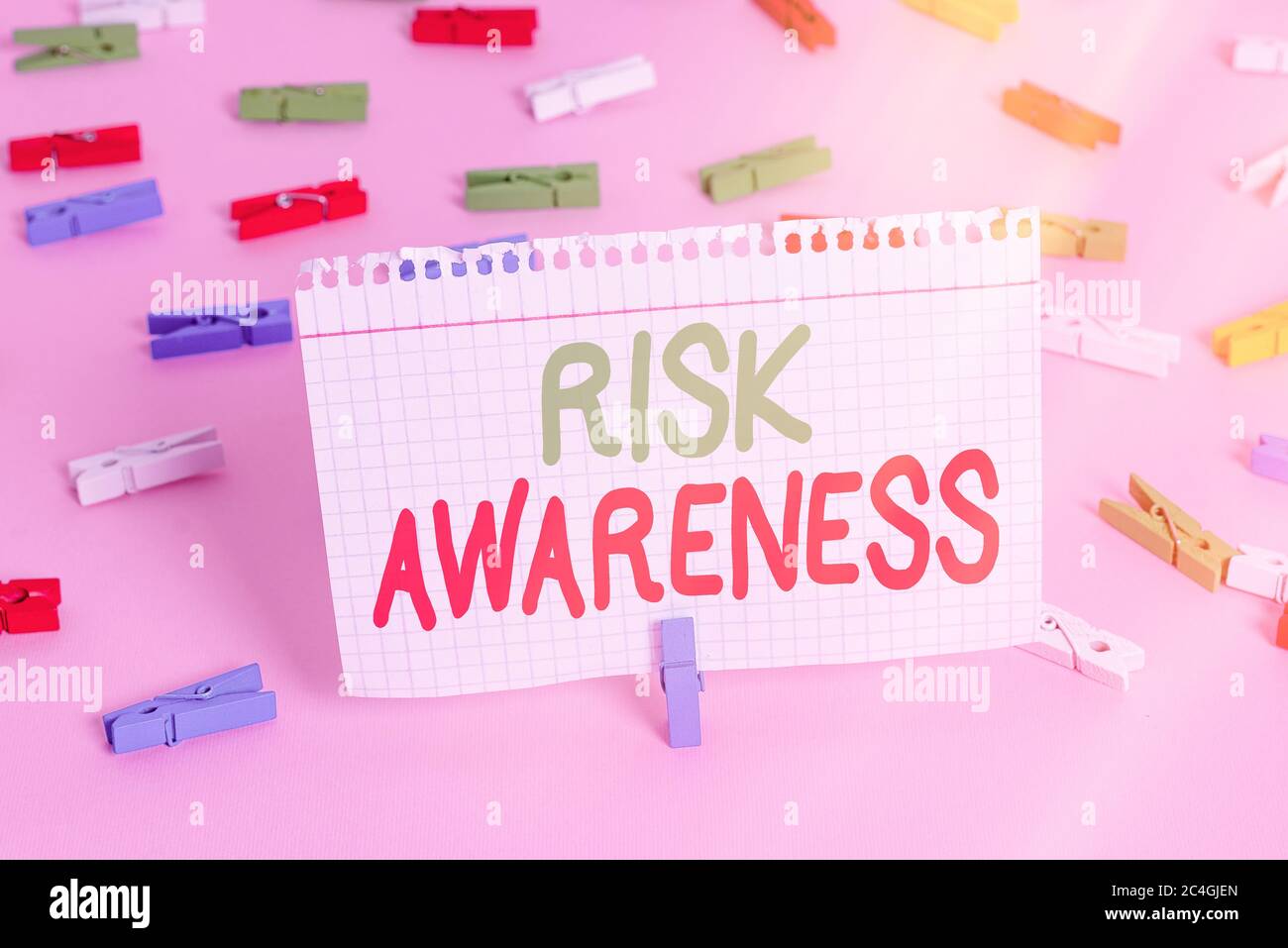Handwriting text Risk Awareness. Conceptual photo recognizing factors ...